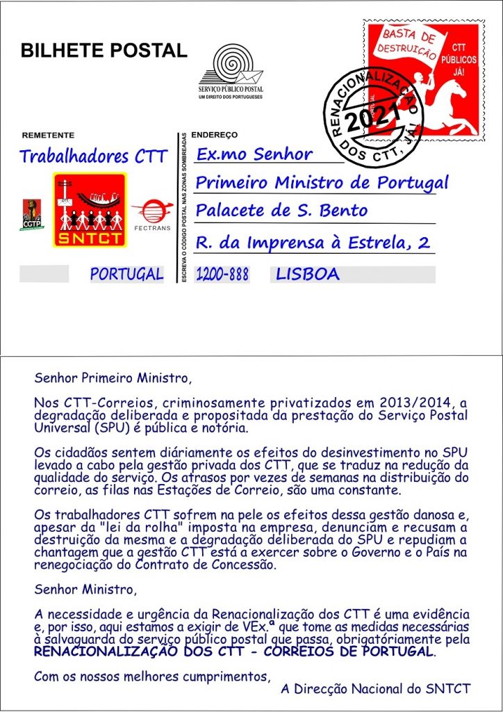 CTT Correios – SNTCT